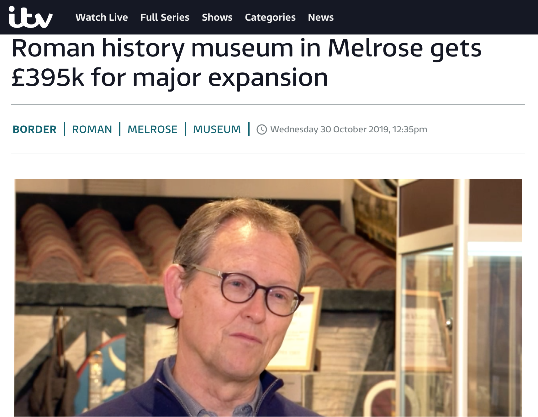 ITV: Roman history museum in Melrose gets £395k for major expansion ...